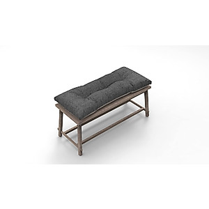 COZPLEN Non Slip Bench Cushion Tufted Universal 37x15.5 inch, Light Khaki