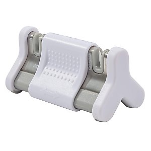 Smith’ 51124 Slide Sharp Edge Grip 4-Slot Sharpener - White - Compact - Non-Slip Base - Patented V Grip - Straight Edge & Serrated Blades - Asian Knife Sharpener