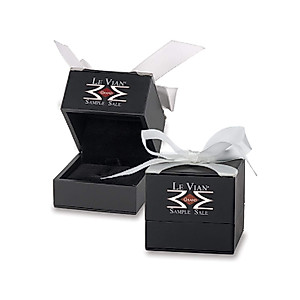 LE VIAN 3/5 Carat Black and White Diamond Intertwined Ribbon Pendant Necklace for Women in 14k Rose Gold (Fancy Black/H-I, SI1-SI2/SI2-I1, cttw) on 18 Inch Chain with Lobster Claw Clasp by LeVian