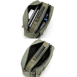 Smrcom Man Canvas Purse Small Crossbody Messenger Shoulder Work Side Bag Travel Purse (Amry green)