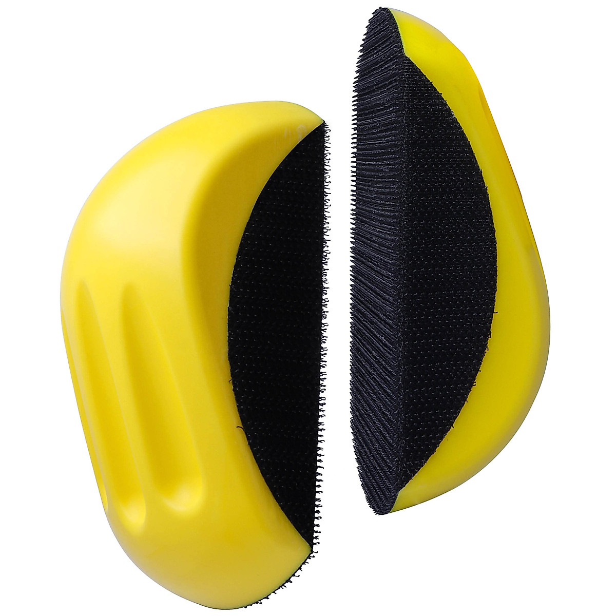 Yakamoz 2Pcs Hand Sanding Blocks, 5 Inch Hook Loop Sanding Block Foam Hand Sander Backing Pads for 5 Inch Hook and Loop Sanding Discs Sandpapers