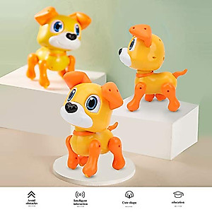Robot Dog Toy, Safe Durable Smart Puppy, Patrol Mode for Playing Baby 3 Years Old + Children(Yellow)