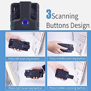 Bluetooth 2D Barcode Scanner,Symcode Portable Back Clip with Bluetooth Function 1D 2D QR Bar Code Reader Scanner PDF417 Data Matrix Maxicode, Automatically Wireless Bluetooth Connect