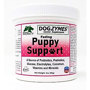 Dogzymes Fading Puppy Support Probiotics Prebiotics Enzymes Glucose Electrolytes Vitamins Minerals Mix 1 to 16 with Water (3 Ounce)