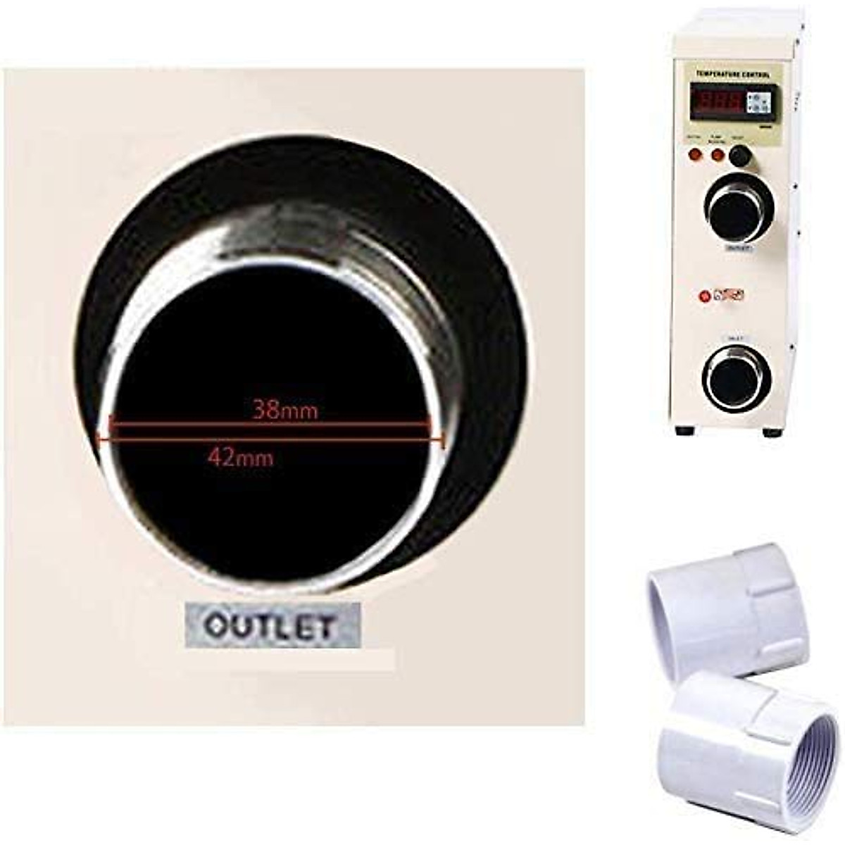 AYCHLG 65000Btu/Hr Up to 10000 Gallons Mini Swimming Pool Heater Thermostat for Swimming Pools, SPA Pools,Bathtubs,In-Ground Pools and Spas Above Ground Inground Pool,Connected to GFCI