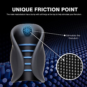 Male Vibrator, Aumood Handheld Male Masturbator Penis Vibrator for Men Masturbation with 10 Vibration for Glans Ejaculation, Male Adult Sex Toys & Games Prolong Endurance