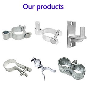 2 Pack Chain Link Fence Gate Post Hinge - Use for Outside Diameter Post/Pipe - Galvanized Chain Link Post Gate Hinge - Nut/Bolt Included (1-7/8 Inch)