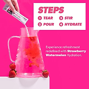 Pure Kick Hydration Pitcher Pack, Strawberry Watermelon, Includes 6 Packets, 1 Box, Makes 12 Quarts Total