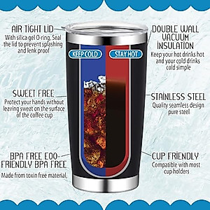 Rtteri 4 Pcs Employee Appreciation Gifts Bulk Thank You Gifts for Coworkers 20 oz Stainless Steel Insulated Motivational Tumbler Travel Mug Inspirational Gifts for Men Women(Black)