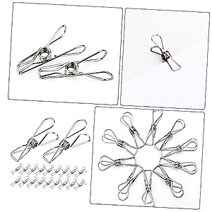 OHPHCALL 20pcs Large Metal Book Clasp Chip Clips Storage Binder Clips for Food Packaging Reusable Snack Bag Clips Sealing Clips for Food Packages Multi-Functional Kitchen Supplies