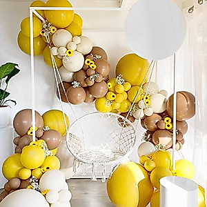 Sharlity 130PCS Yellow Balloon Garland Arch Kit Yellow Balloons Different Sizes 18 12 10 5 Inch for Birthday Baby Shower Carnival Anniversary Sunflower Party Decorations