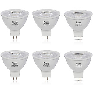 Simba Lighting LED MR16 3.5W 12V Light Bulb (6 Pack) 20W Halogen Spotlight Replacement for Landscape, Accent, Track Lights, Desk Lamps, BAB C, GU5.3 Bipin Base, 2700K Warm White, Not Dimmable