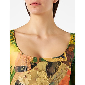 Desigual woMens Casual Blouse, Green, Small US