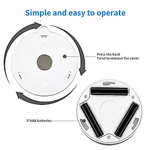 Otai, Motion Sensor Light Warm White, Searik Battery Powered LED Night Light Safety Light Ladder Light Cabinet Light downstairs, Bathroom, Closet, Corridor, Bedroom, Kitchen, Path, 1 Set