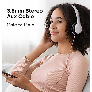 CableCreation 3.5mm Audio Cable 10FT/3m, 3.5mm Stereo Auxiliary Aux Cable Compatible with Phones, Headphones, Laptops, Phones, Car/Home Stereo, Speaker & More, Pink