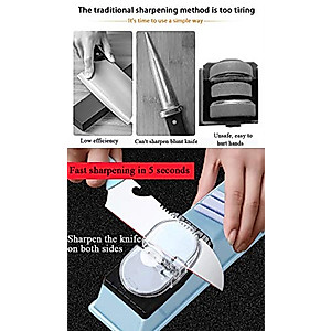 Knife Sharpener Electric Multifunctional Sharpening Kit 4-in-1 for Straight Knives and Scissors with Protective Cover 110V (Electric version)