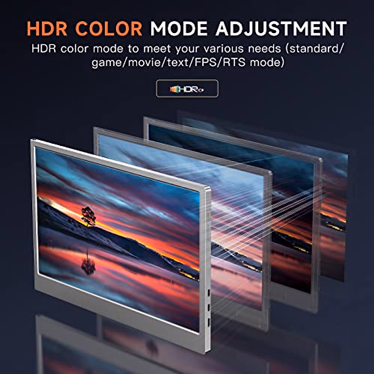 LIMINK S19 Portable Triple Monitor Screen Extender for 14-17.3" Laptop, 14" FHD 1080P Laptop Dual Monitor Extender, HDR 72% NTSC, Plug Play, USB-C HDMI Display with Carry Case, Fit for Mac Windows