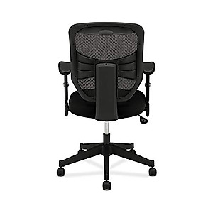 HON Prominent High Back Work Mesh Computer Chair for Office Desk, (HVL531), Swivel-Tilt, Black Fabric