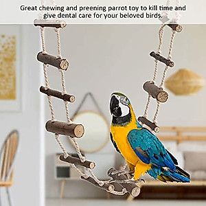 Budgie Toys Rat cage Accessories 18×13×6 pet Hamster Soft Long Climbing Rope Ladder Suspension Bridge for Birds Toy