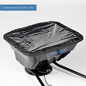 Titan Attachments 12 Volt ATV/UTV Broadcast Spreader, 80 LB Capacity, with Rain Cover