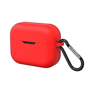 Linkidea Earbuds Silicone Protective Case Compatible with JBL Tune 130NC TWS Case, Replacement Protective Shell Travel Bag (Red)