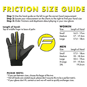 Friction Gloves DG Disc Golf Gloves - Pair - Black - M
