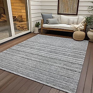 Addison Rugs Chantille ACN598 Gray 2'6" x 3'10" Indoor Outdoor Area Rug, Easy Clean, Machine Washable, Non Shedding, Bedroom, Living Room, Dining Room, Kitchen, Patio Rug