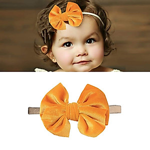 inSowni 12 Pack Solid Soft Velvet Bow Headbands Hair Accessories for Baby Girls Toddlers Newborns Infants Kids