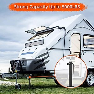 Sulythw RV Slide Out Supports Stabilizer Jacks Heavy Duty Rust Resistant Steel Adjustable from 19'' to 47'' for 5th Wheel 5000 lbs Capacity，2 Pcs