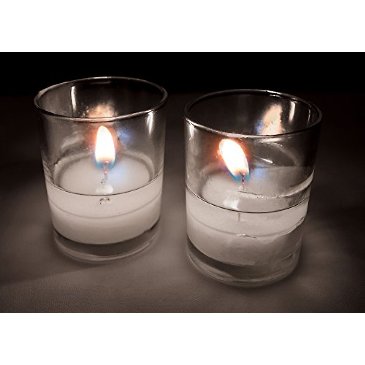 Harmonic Blossom Glass Votives 24 Pack - Premium White Unscented Votive Candles in Clear Elegant Holders - 15 Hour Long Lasting Burn Time - for Weddings, Parties and Event Decoration Centerpieces