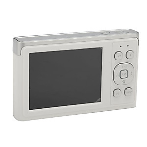 Compact Small Camera, 2.88 Inches IPS 16X Zoom 750 Mah Digital Zoom Camera 4K Video Output for Travel (White)