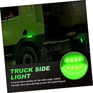 CAXUSD Lights 4pcs Boat Truck Side Truck Indicator Light Signal Abs Green Taillight Truck Turning Light Truck Side Marker Truck Side Light