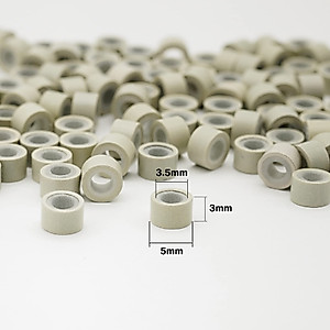 Hair Extension Tool Kit, Bead Device Tool, Silicone Lined Links Beads, Curved Hair Plier, for Tinsel and Feather Hair Extensions or Removal (Beige)