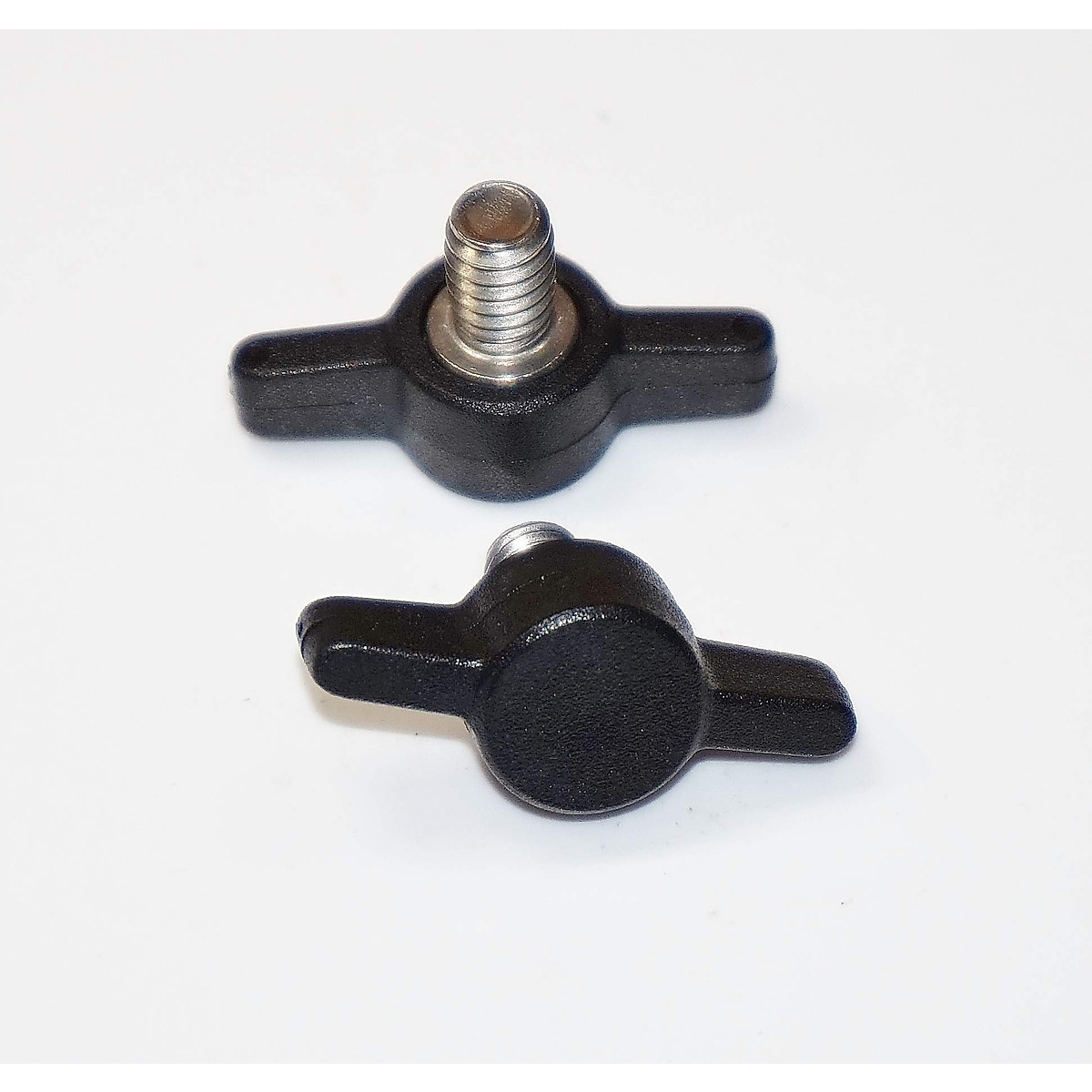 1/4"-20 x 1/2" Thumb Screws with Tee/Wing Butterfly Thumb Screws (4) Black