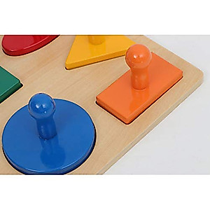 Shape Puzzles Adena Motessori 5-Shape Preschool Equipment Early Development Baby Toy