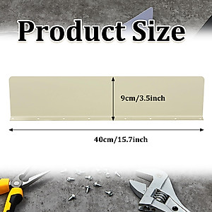 Yexiya 2 Pcs Rain Gutter Valley Splash Guards Downspout Diverter Roof Rain Diverter Roofing Gutter Guards with 20 Pcs Matching Gutter Screws Gutter Guards for Corner House Almond(Straight Style)