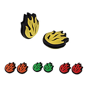 Kesoto 4 Pieces Durable Silicone Tennis Racket Vibration Dampeners Shockproof Dampers - Flame Fire Pattern, Red