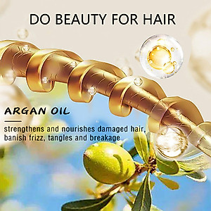 SAPHUS Conditioner Bar for Hair with Moroccan Argan Oil - Hydrating Deep Conditioning for Dry Damaged Curly Hair - Sustainable, pH Balanced, Sulfate Free, 3oz