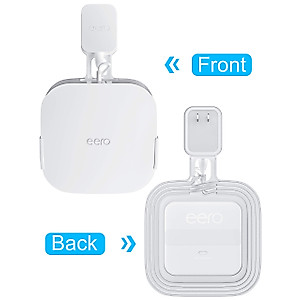 COOLWUFAN Wall Mount Holder for eero Pro 6/6E Home WiFi System - Simple and Sturdy Stand Bracket for Tri-Band Mesh Wi-Fi 6 System (White, 3 Pack)