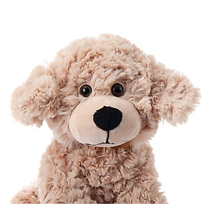 The Petting Zoo Scruffy Dog Stuffed Animal, Gifts for Kids, Caramel Brown Zoologee Dog Plush Toy 10 Inches