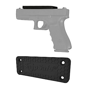 SnapSafe Magnetic Gun Mount 75912-Non-Scratch Rubber Coated Gun Magnet Mount for Pistols, Handguns, Revolvers, & Firearm Accessories - Magnetic Gun Holder Rated for 43 Pounds, Includes Mounting Screws