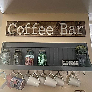 Mug Rack Coffee Bar, Container Storage and DIsplay