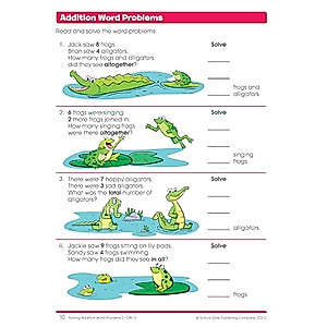 School Zone - Word Problems Workbook - 64 Pages, Ages 6 to 8, 1st Grade, 2nd Grade, Math, Picture Stories, Graphs, Calendars and Clocks, and More (School Zone I Know It!® Workbook Series)