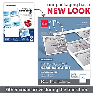 Office Depot® Brand Name Badge Kit, Pack of 50