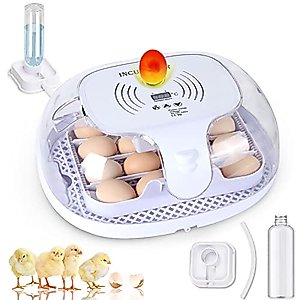 16 Eggs Incubators for Hatching Eggs with Temperature Control, Egg Candle Automatic Egg Turner Poultry Incubators for Hatching Chickens, Ducks, Quails