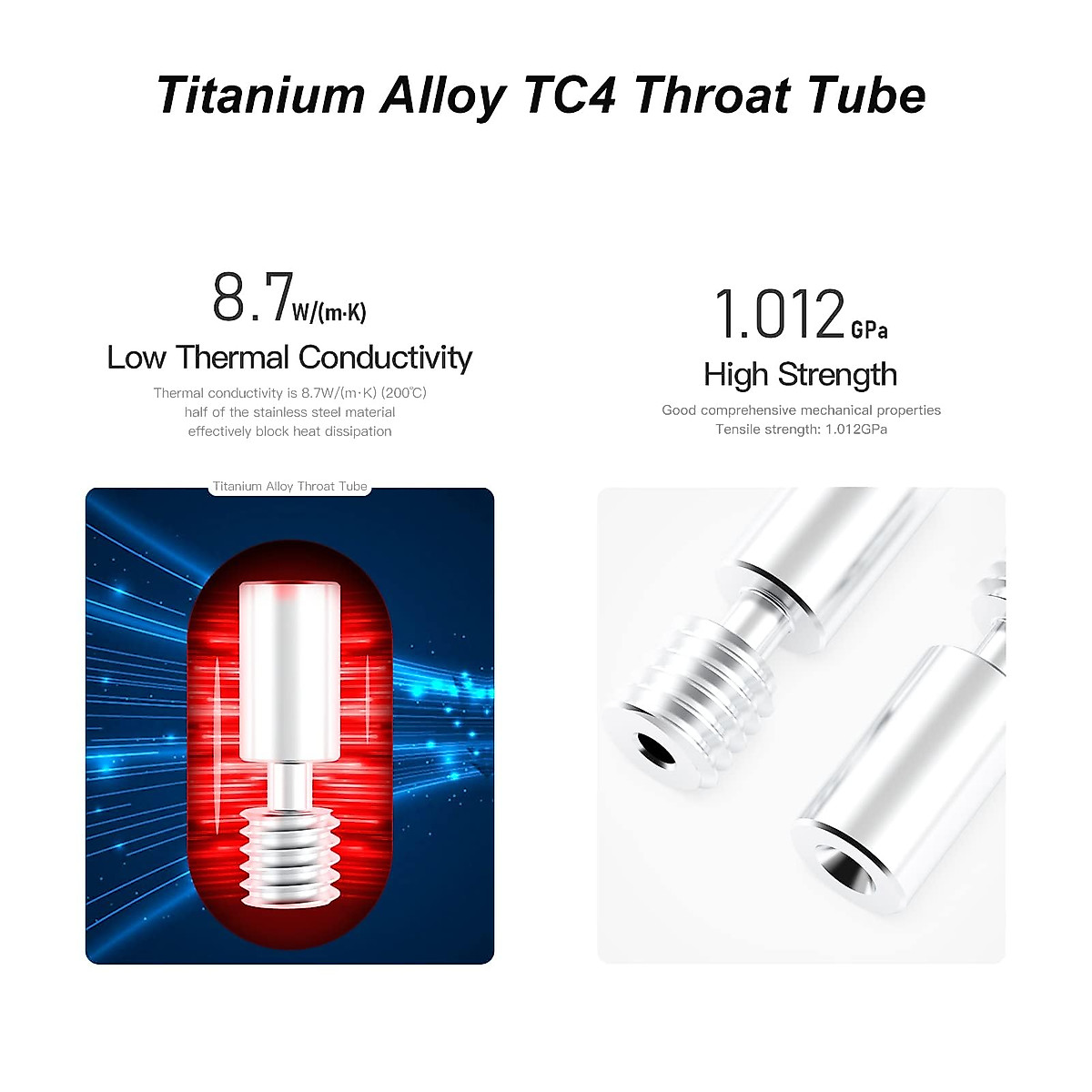 ACROSSXD Sprite Extruder Upgrade Heater Block Kit High Temperature Pro 300℃ Titanium Heatbreak Plated Copper Nozzle Compatible with Creality Ender 3 S1/Ender3 S1 Pro/CR10 Smart Pro