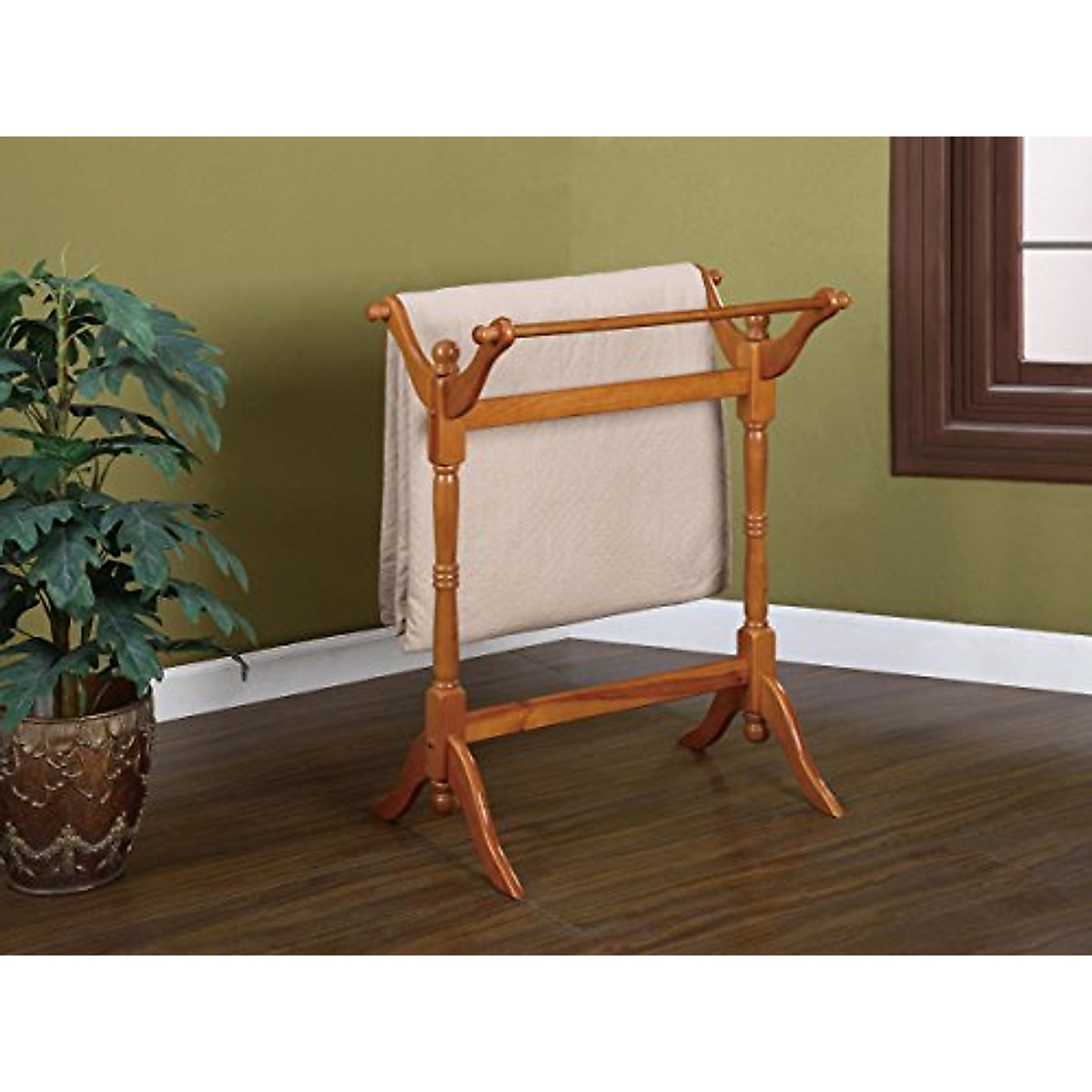 Powell Furniture Boonie Oak Finished Blanket/Quilt Rack by Powell