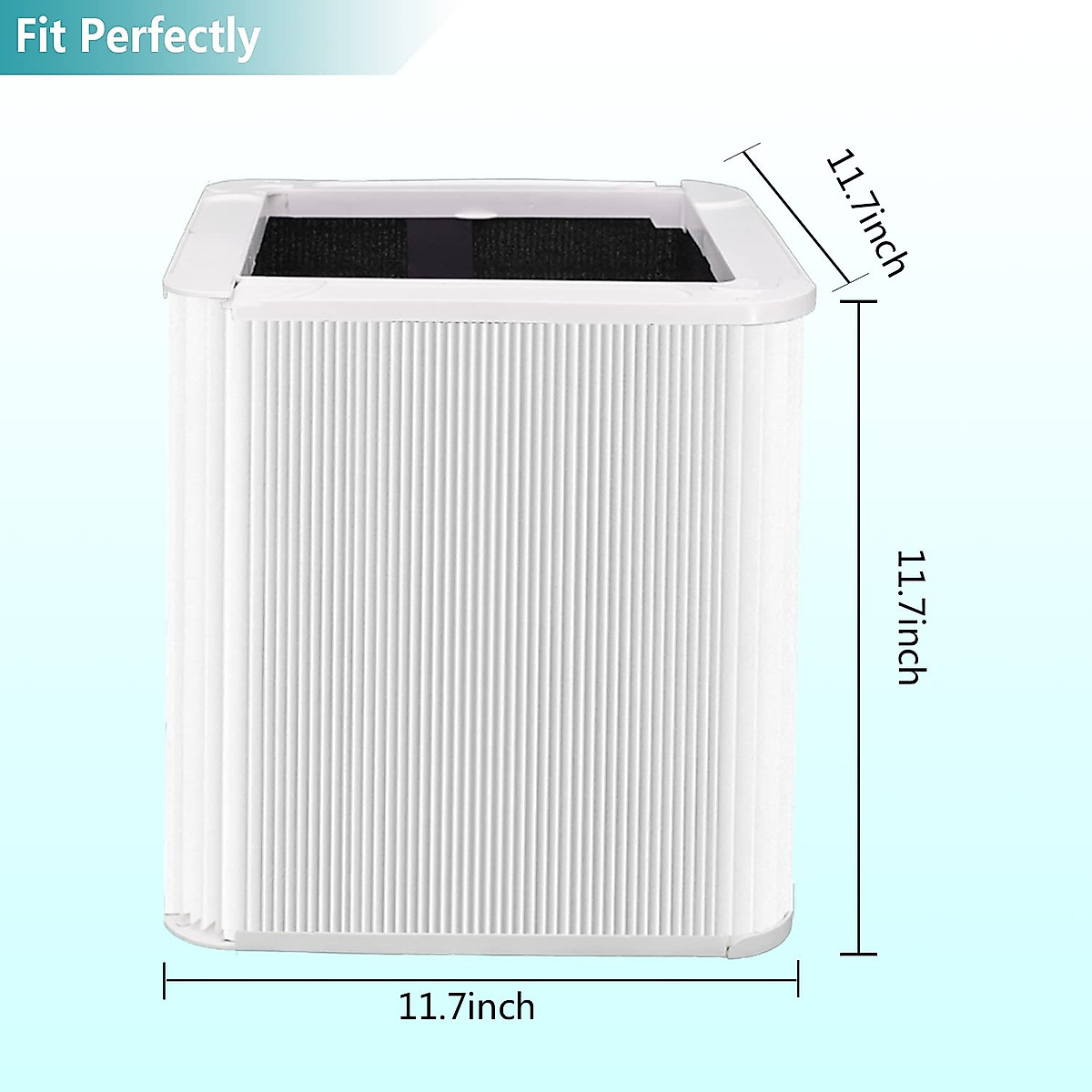 Replacement Filter Compatible with Blueair Blue Pure 211+ Air Purifier, Foldable Particle and Activated Carbon Filter, Allergen and Odor Removal