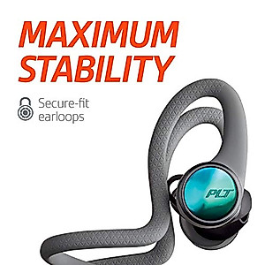 Plantronics BackBeat FIT 2100 Wireless Headphones, Sweatproof and Waterproof In Ear Workout Headphones, Grey - 212201-99 (Renewed)