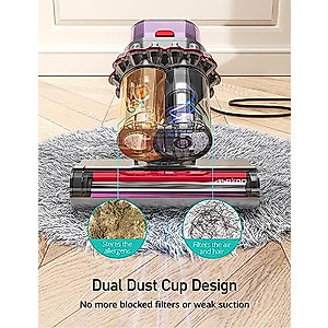 Mattress Vacuum Cleaner with Dust Sensor, 15Kpa UV Bed Vacuum, 99.9% Allergen Removal, Ultrasonic & 40000 RPM/Min Brushroll Rotation, High Heating Octuple Tech, LED Display, Widened Brush, Corded